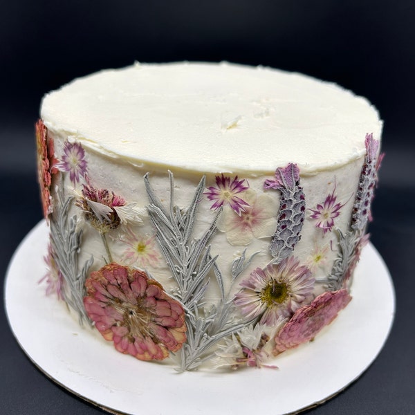 120 Edible Pressed Flowers, Pastel Cupcake Blend, Organic Foodsafe Chem ...