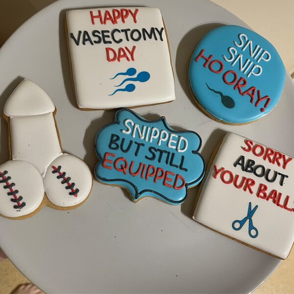 Vasectomy Biscuits/vasectomy Cookies/vasectomy Gifts/vasectomy Presents ...