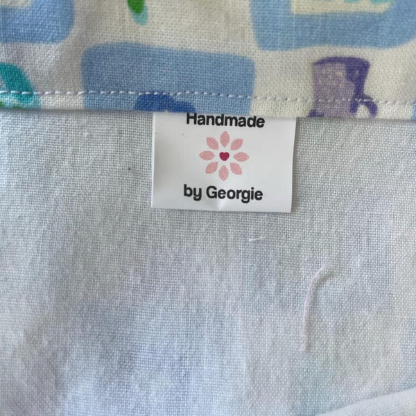 Fold-over Fabric Garment Product Tags for Handmade Items Customise With ...