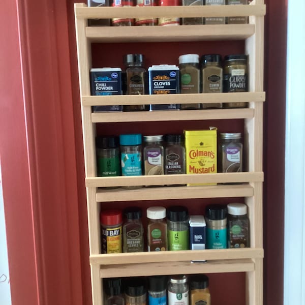 Large 5-tier Spice Rack for Kitchen, Wall Mounted - Etsy
