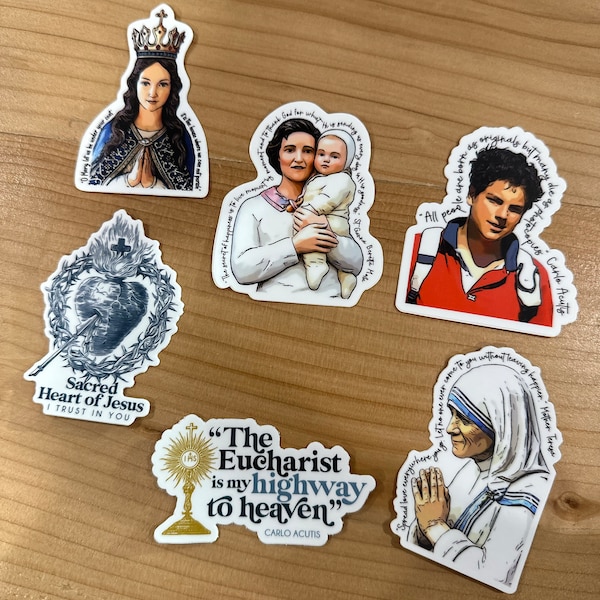 Catholic Sticker Bundle | Mother Teresa | St. John Paul || | St. Gianna ...