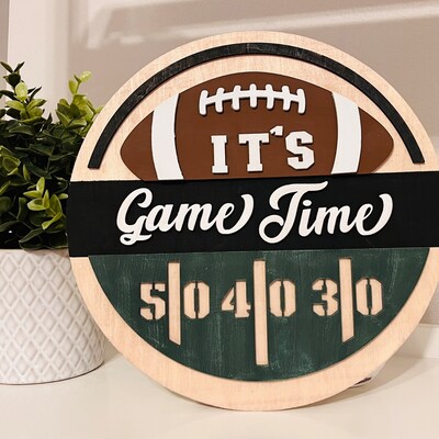 Game Time Football SVG, Welcome SVG, Fall Door Decor Svg, Football SVG ...