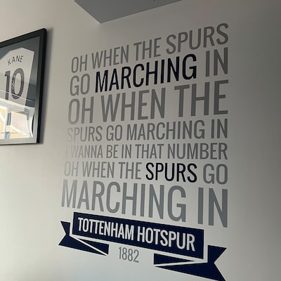 Tottenham Hotspur Football Club 'to Dare is to Do' Quote Mural Spurs ...