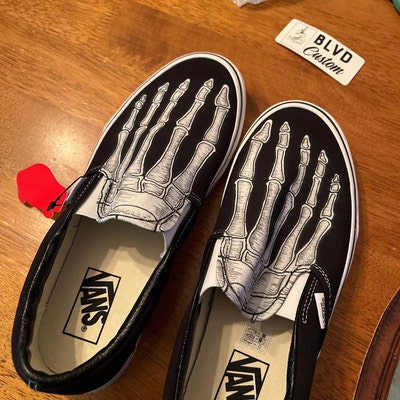 Skeleton Feet Vans Slip on Shoes for Men and Women - Etsy