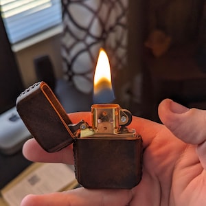 Crazy Horse Leather Lighter Case Handmade Leather Product Lighter ...