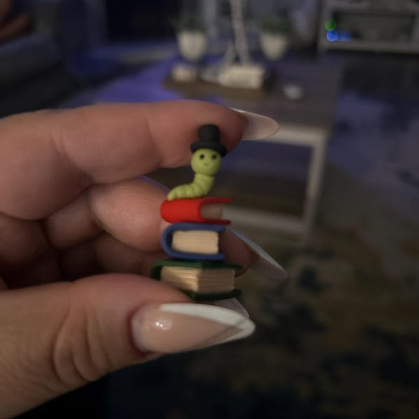 Fancy Bookworm With a Top Hat! | Limited Edition Clay Figure | Funny ...