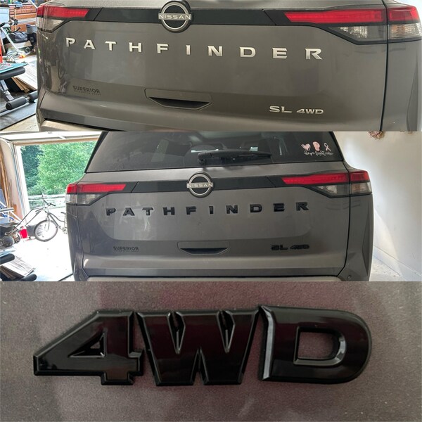 Pathfinder Gloss Black Overlay Emblem Fit 2022-2025 Nissan Rear ...