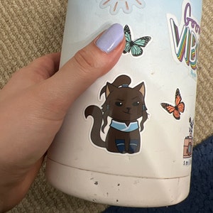 Summer Kitties Waterproof Glossy Vinyl Cat Stickers | Etsy