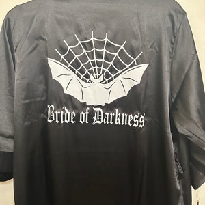Bride Future Mrs. Gothic Bat and Spider Web Robe, Maid of Honor Robe ...