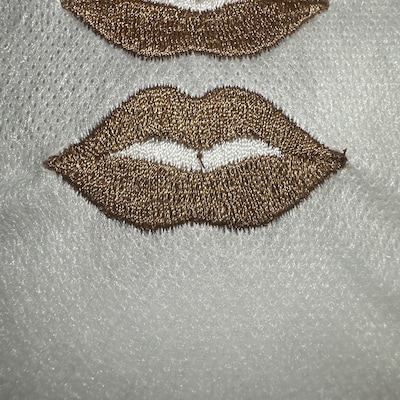 Lips Embroidery Design. Lipstick Embroidery Design. Machine Embroidery ...