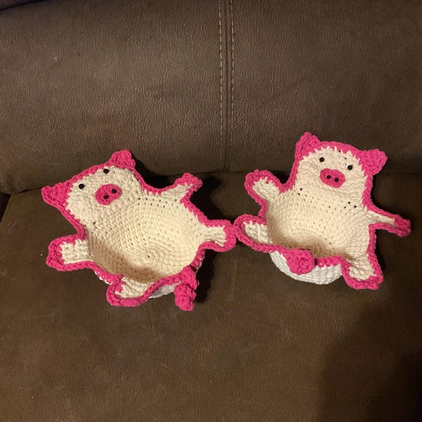 Pig Pot Holder CROCHET PATTERN - Etsy