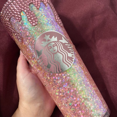 Custom Pink Glitter Tumbler Personalized Sparkle Cup for Coffee, Tea ...