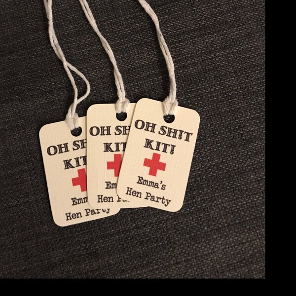 Hangover Kit, Hangover Kit Tags, Hen Party Tags, Wedding Hangover Kit ...