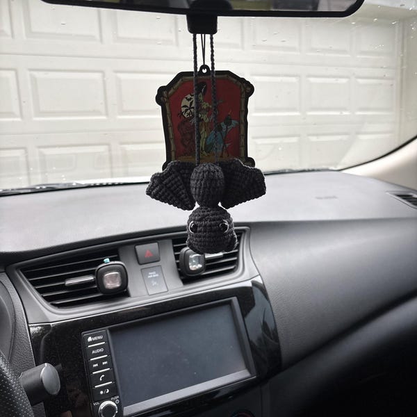 Goth Car Accessory Bat Plush Rear View Mirror Accessory for Women, Men ...