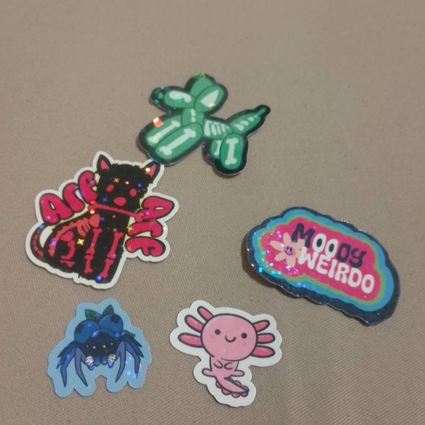 Unused Sticker Club Cute Pink and Purple Girly Sticker Laptop, Kindle ...