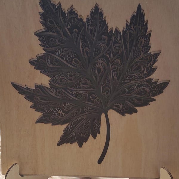 Maple Leaf – 3D Laser Cut Wall Art SVG | Intricate Botanical Leaf ...
