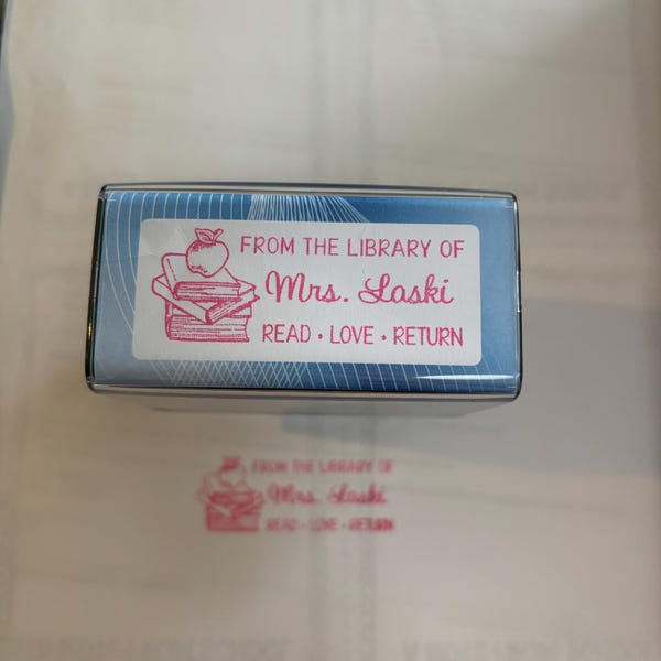 Library of Stamp Classroom of Books Stamper Teacher Gift Graduation ...