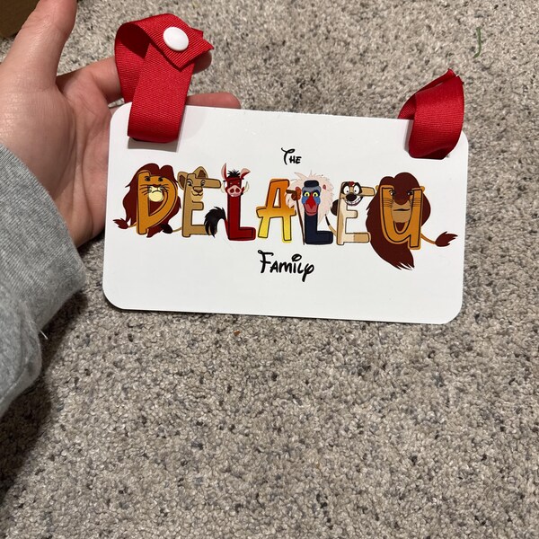 Personalized Family Name Stroller Tag, Amusement Theme Park Sign for ...