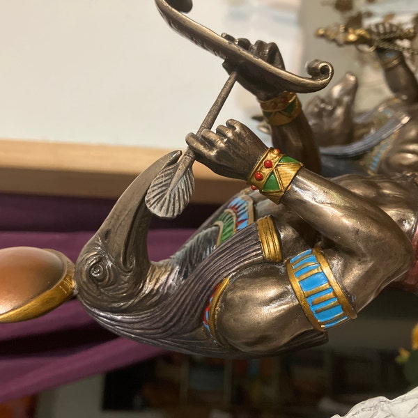 Thoth Egyptian God of Knowledge Cold Cast Bronze & Resin Statue ...
