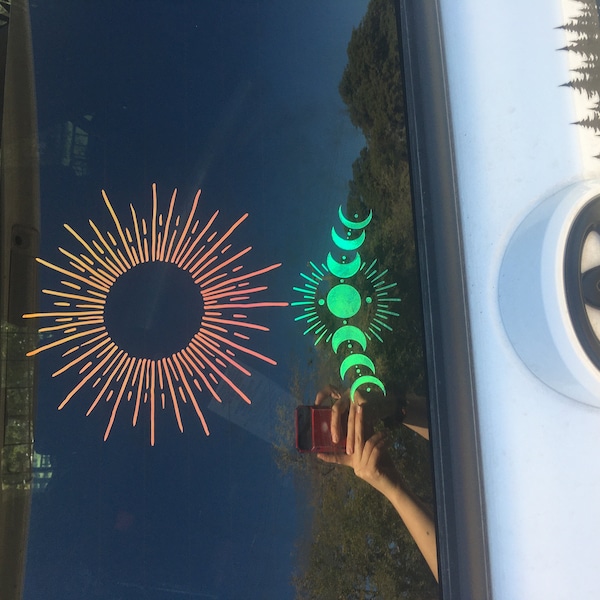 Boho Sun Ray Vinyl Decal, Laptop Sticker, Car Window - Etsy