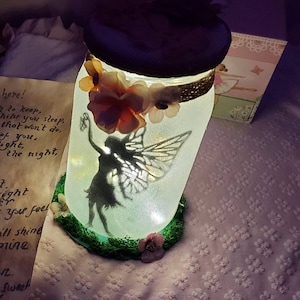 Personalised Fairy Night Light Mood Lighting Fairy Sitting - Etsy UK