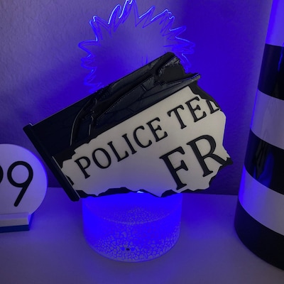 Police Box Windows 3d Printed Blue and White 7.25x9.5 - Etsy