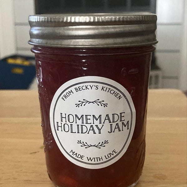 Custom Spread the Love Stickers, Vintage Homemade Jam Jar Round ...