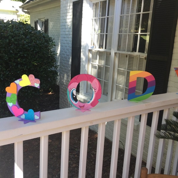 My Little Pony Inspired Name Letters/my Little Pony Party Decorations ...