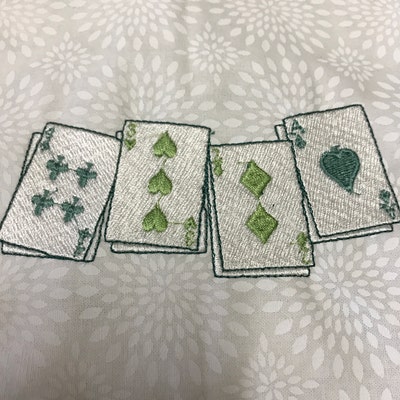 Deck of Cards Machine Embroidery Design, Embroidery Designs, Machine ...