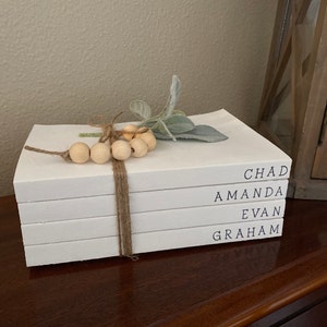 Personalized Name Decor // Vintage Custom Book Decor // Personalized ...
