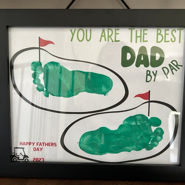 Dad Footprint Handprint Craft for Fathers Day Gift, Printable Kids ...