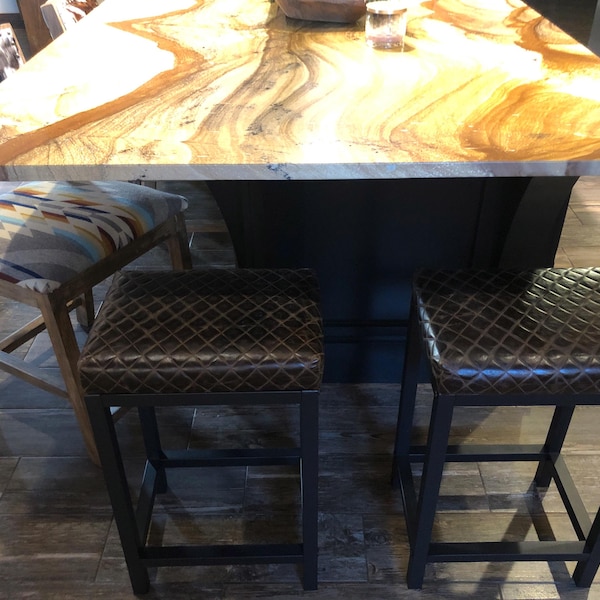 Custom Made Cowhide Dining Table Height / Dressing Table Bench / Dining ...