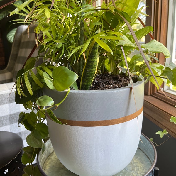 Priene HOME | Geometric Ceramic Hanging Planter | Set of 2 (black ...