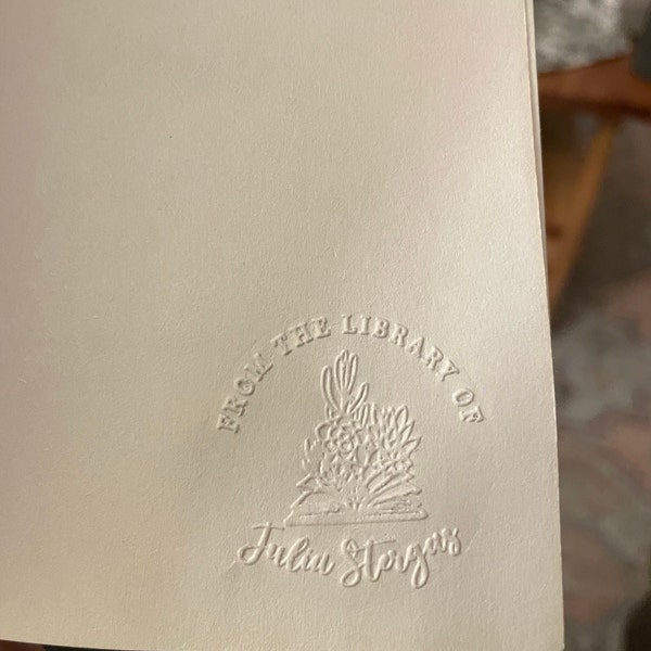 Skeleton, Flowers, Books, Sunflowers Custom Book Embosser Personalized ...