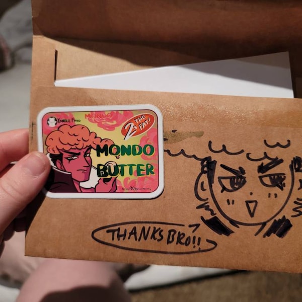 Mondo Butter Stickers - Etsy
