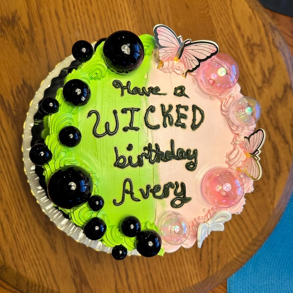 Wicked Cake Topper Bundle- Personalised 3D Name for Pink and Green Cake ...