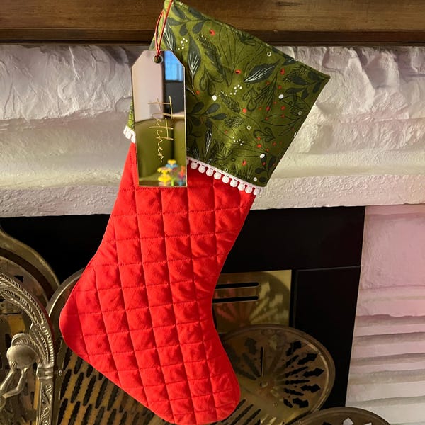 Personalized Stocking Name Tag | Mirrored Stocking Tag | Name for ...