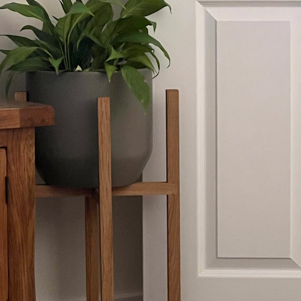 Handmade Mid Century Oak Plant Stand: Reclaimed Wood Pot Holder - Etsy