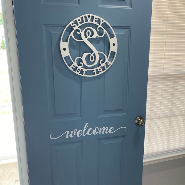 Welcome Door Decal, Cute Welcome Sticker Greeting for Home Phrase ...