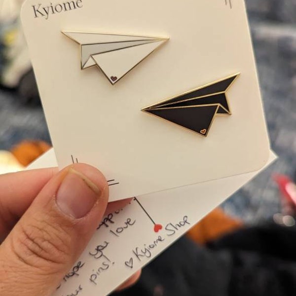 Paper Airplane Pins, Enamel Pin, Lapel Pin, Gold Plated, Set, Gift ...
