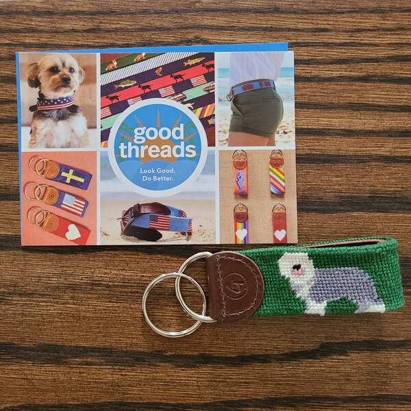 Yellow Lab Needlepoint Key Fob / Custom Key Fob / Gifts for Dog Lovers ...