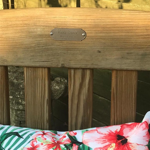 Personalised Bench Plaques,name Tags, All Weather Memorial Plaque ...