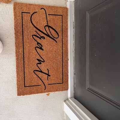 LARGE Custom Doormat, Last Name Doormat, Housewarming Gift, Wedding ...