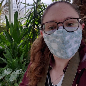 Daisy Embroidered Face Mask With Adjustable Ear Straps COVID - Etsy