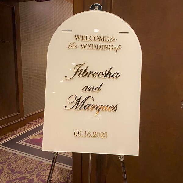 Custom Boho Acrylic Wedding Sign / 3-D Wedding Welcome Sign / Painted ...