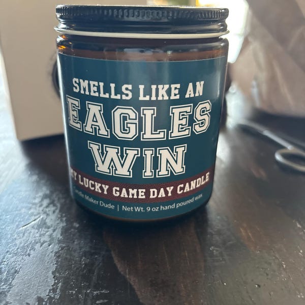 Smells Like an Eagles Win Candle, Philadelphia Eagles Candle, Game Day ...