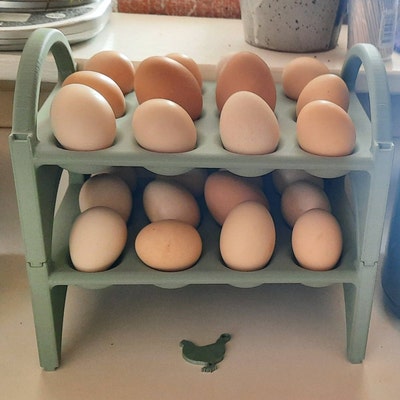 Stackable 12 Count Egg Holder Countertop Stackable Egg Tray Farm Fresh ...