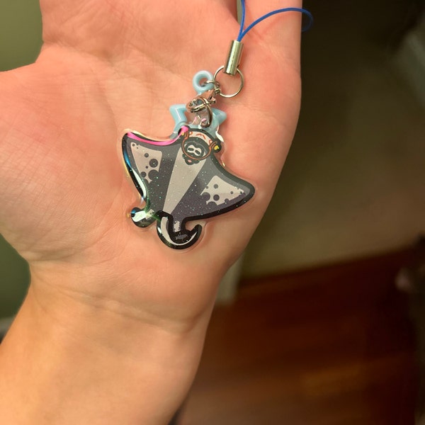 Big Man Deep Cut Splatoon 3 Phone Charm Strap Keychain Sparkle Epoxy - Etsy