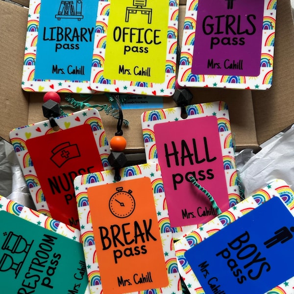 Teacher Hall Passes-classroom-office Pass-nurse Pass - Etsy