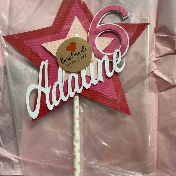Star Party Cake Topper, American Birthday Party, Girl Doll Party ...